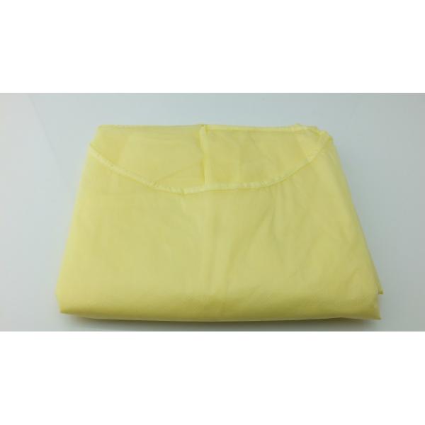 Quality Neck Ties Isolation Gown Yellow Breathable Disposable Coveralls Health Isolation for sale