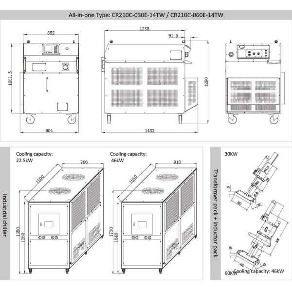 Quality 24kW Induction Coating Removal 30KVA Induction Heater Machine for sale