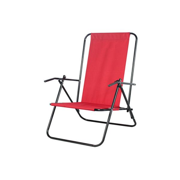 Quality Polyester Material Steel Folding Camping Chair Solid Colors And Printed Patterns for sale