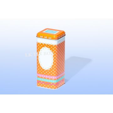 Quality Small Stackable Metal Square Tin Can Empty Tin Containers For Loose Tea for sale