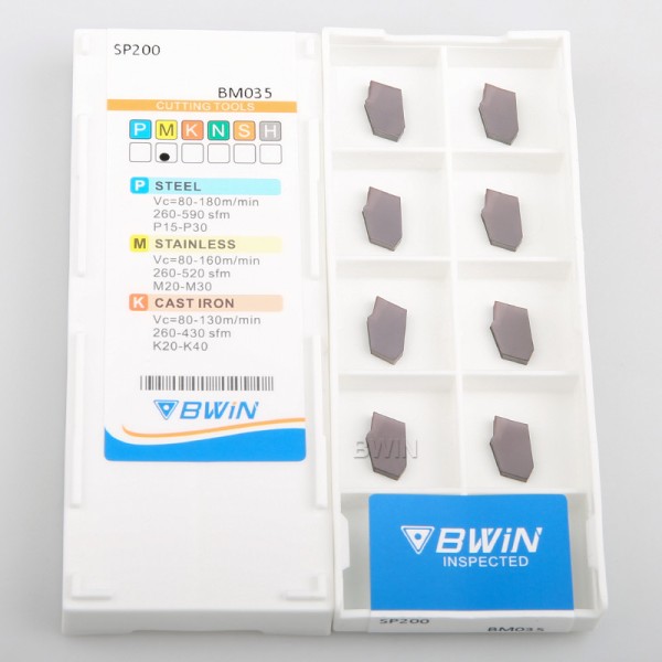 Quality SP200 300 CNC Carbide Inserts SP Shallow Carbide Grooving Insert Cutter Cemented for sale