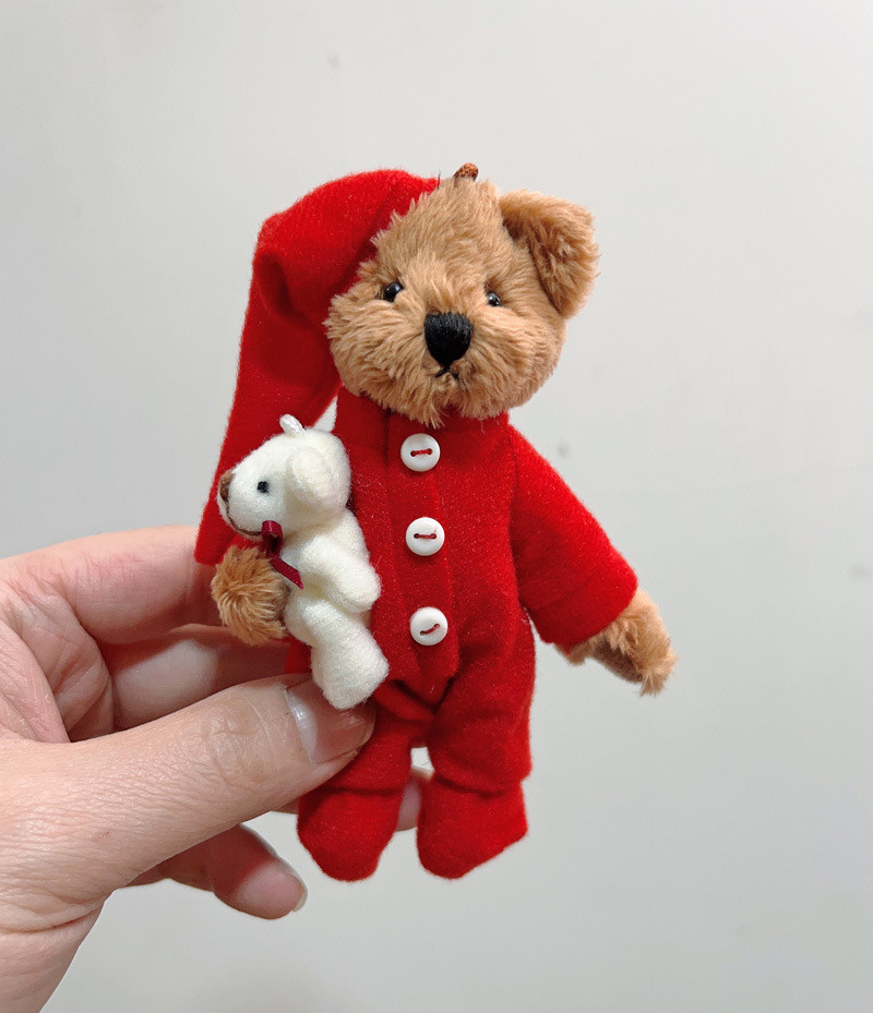 Teddy Bear Plush Joint Plush Bear Doll Key Chain Stuffed Animal Toys