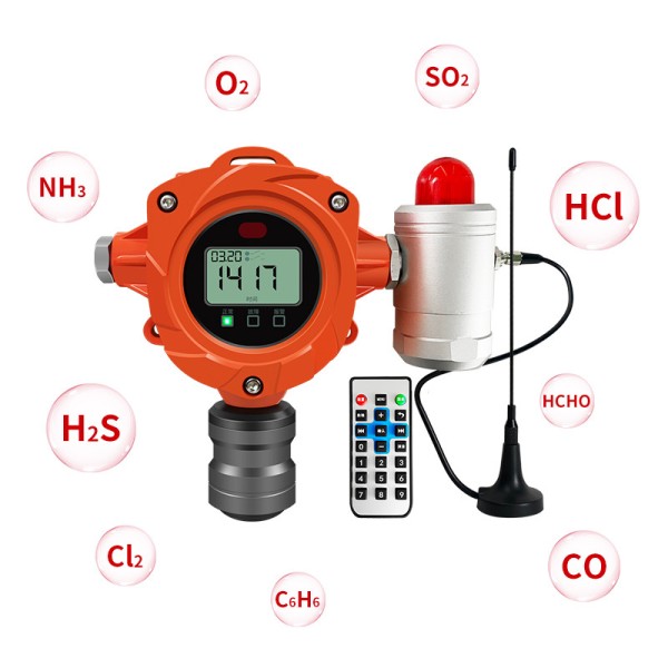 Quality H2S Hydrogen Sulphide Gas Detector Industrial Fixed Sensitive Gas Content Alarm H2S Monitor for sale