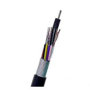 Quality GYTS-96B1.3 Outdoor 96 Core Fiber Optic Cable G652D Black Single Mode for sale