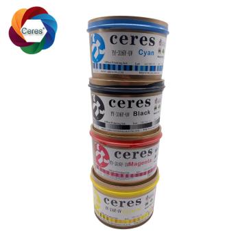 Quality MSDS Ceres Pantone UV Offset Ink CMYK Paper Plastic Cups Printing Ink for sale