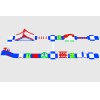 china Customized Sea Or Lake 0.9mm Fireproof Inflatable Water Park Climbing Wall