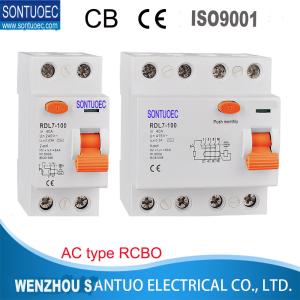 Quality A or AC Type 2P 4P 30MA RCBO Circuit Breaker 6KA Automatically Disconnect STRO7 for sale
