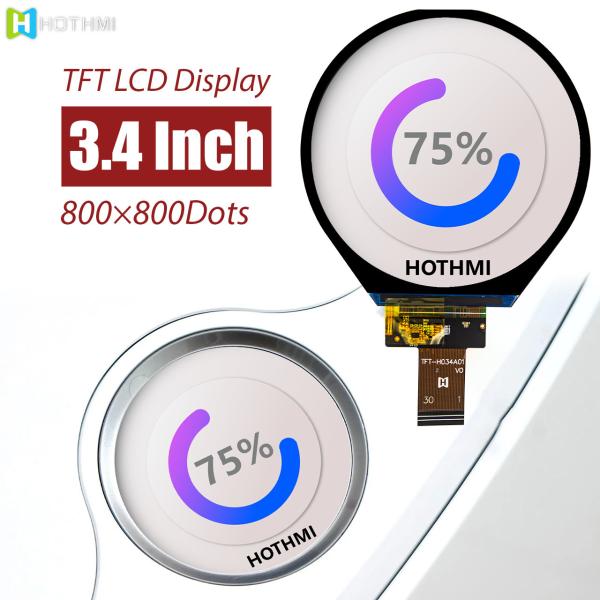 Quality 3.4 Inch IPS 800x800 Round Screen TFT Display Panel For Industrial Control for sale