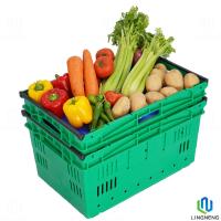 Quality 48L Nestable Plastic Crates , Stackable Plastic Harvest Crates for sale