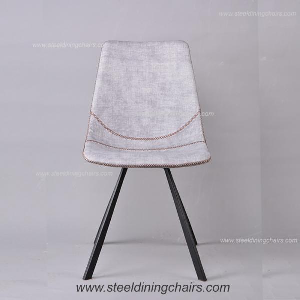 Quality BIFMA 82CM Side Backrest Stainless Steel Dining Chairs for sale