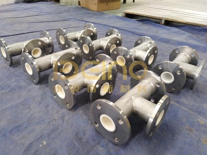 Quality Custom Alumina Ceramic Lined Tee for Abrasive Material Conveying for sale
