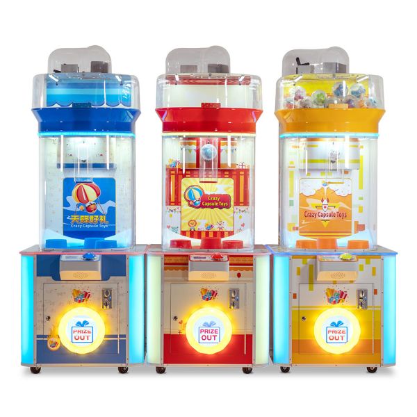 Quality Crazy Capsule Toys Prize Arcade Machine 10cm Size Toy Ball Vending Machine for sale