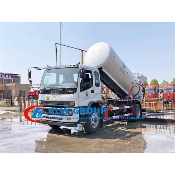 Quality ISUZU FTR 10000L Stainless Steel Vacuum Sewage Suction Truck for sale