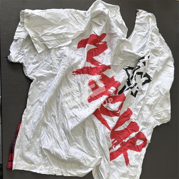 Quality IMPA 232906 White T Shirt Rags Textile Waste Bales Cotton Cleaning Wiping Mechanic Industrial Wiping Cotton Rags for sale
