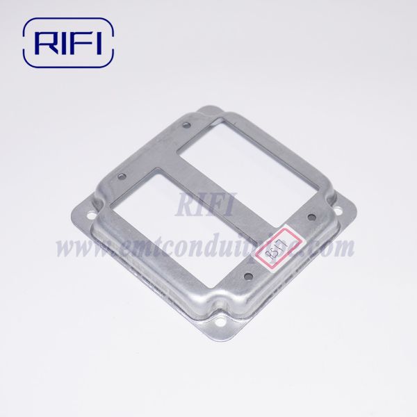 Quality 4" Square Metallic Surface Cover 2 Duplex Receptacle for sale