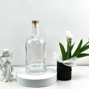 Quality Glass Beverage Bottle 700ml 750ml 1L Nordic Empty Rum Whisky Vodka Spirit With for sale