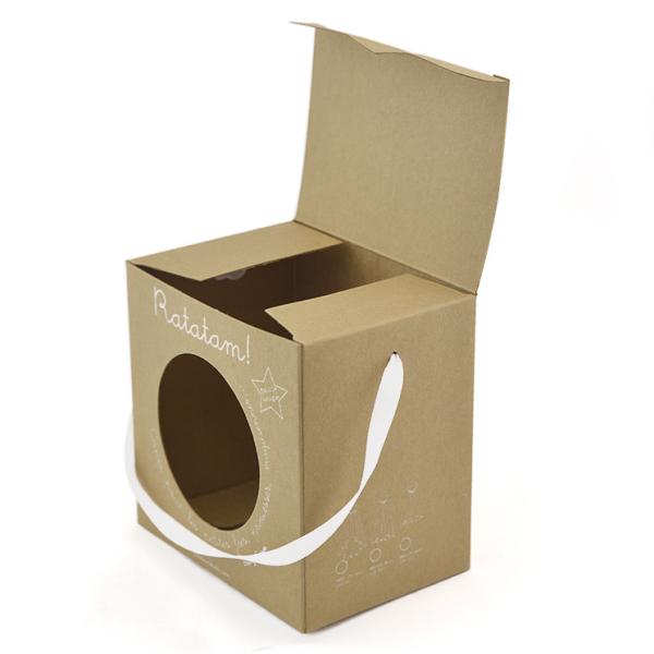 Quality Custom Printed 350gsm Kraft Cardboard Package Box With Display Window for sale