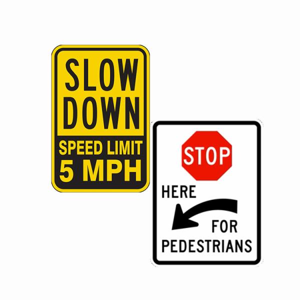 Quality Square Road Safety Pedestrian Crossing Symbol Reflective Traffic Signs for sale
