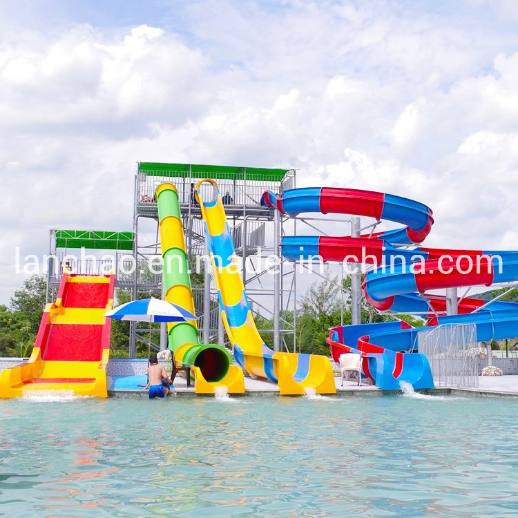Rafting Spiral Water Slide &amp; Rainbow Racer Slide for Aqua Park