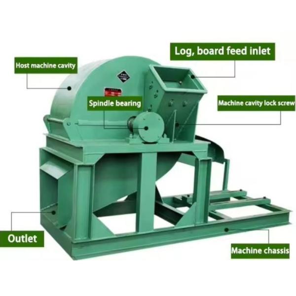Quality Wood Chipper Shredder for Feed Diameter 320*330mm Small Wood Coconut Shell for sale
