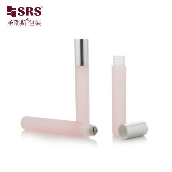 Quality 8ml Translucent Pink Semi-Transparent PP Plastic Eye Gel Roller Bottle Roll On for sale