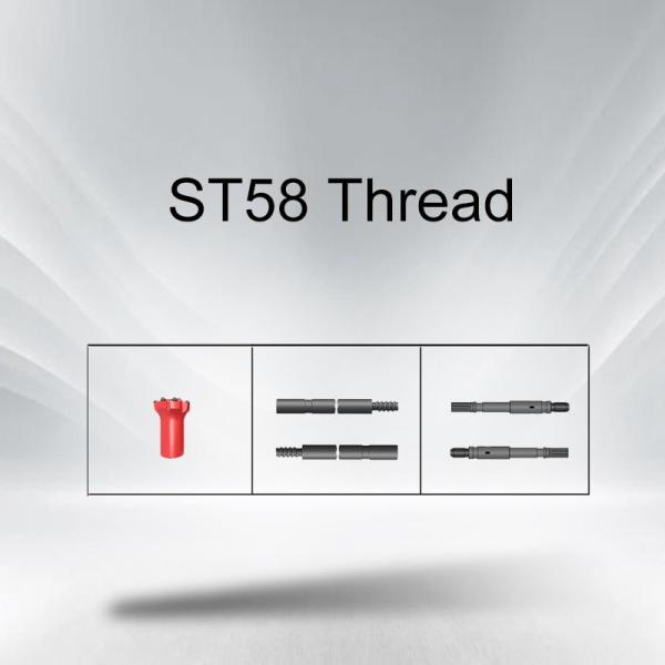 Quality Tungsten Carbide Button ST58 Top Hammer Drilling Tools for sale