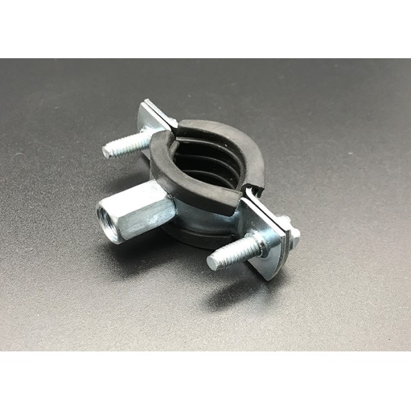 Quality Heavy Duty M10 Strut Pipe Clamps EPDM Rubber Lined Pipe Clamp Galvanized Steel for sale
