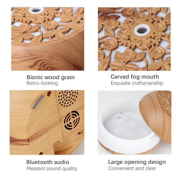 Quality Household Private Mold 550ml BT Wireless Essential Oil Aroma Diffuser Smart for sale