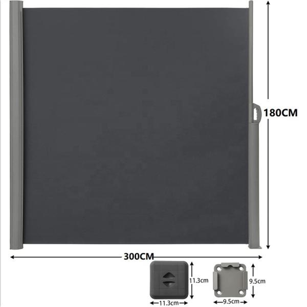 Quality Sail Material Polyester Retractable Side Awning for Outdoor Privacy Screen 63" x for sale