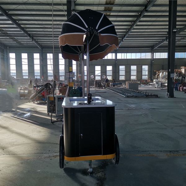 Quality small ice cream cart with freezer ice cream mobile cart ice cream vending food for sale