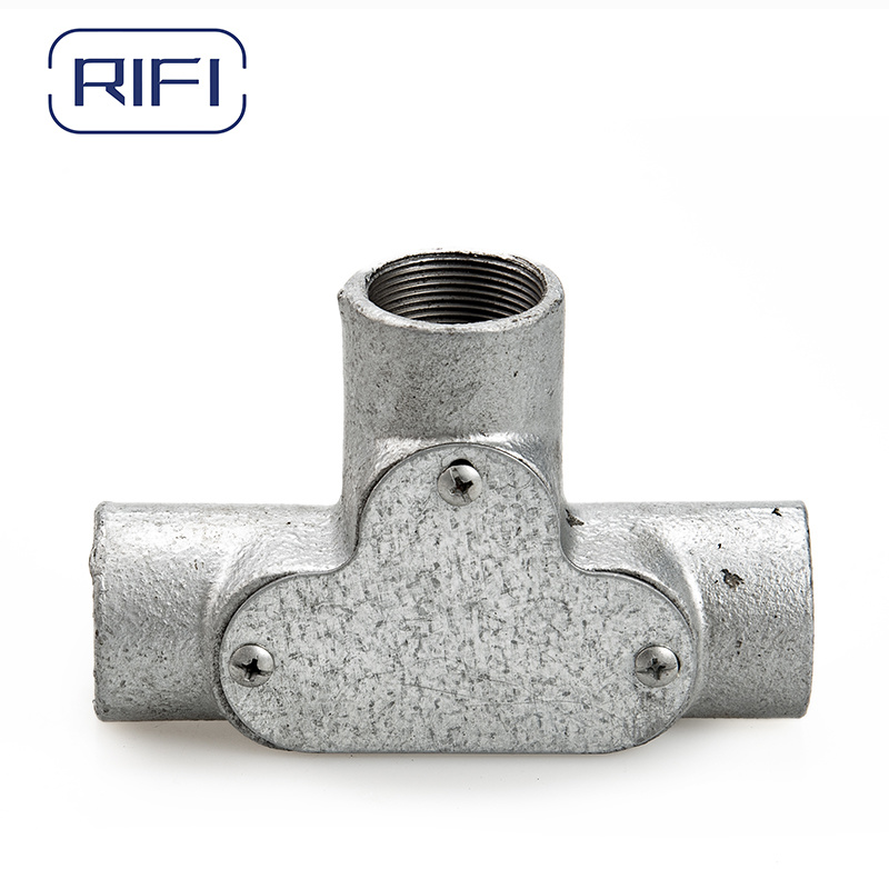China Supplier Wholesale Product Inspection Tee 25mm Malleable Iron Threaded Conduit Fittings