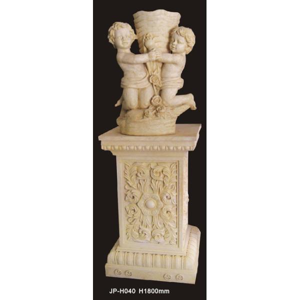 Quality Hand Carved Sandstone Flower Pots Customizable Lightweight for sale