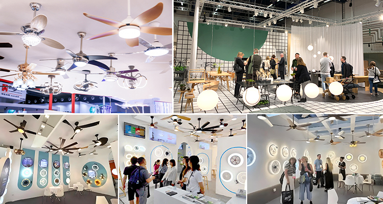 LED Ceiling Fan Lights factory- Low Floor Ceiling Fan 5 Blades Solid Wood Integrated High Wind Ceiling Fan Light 2