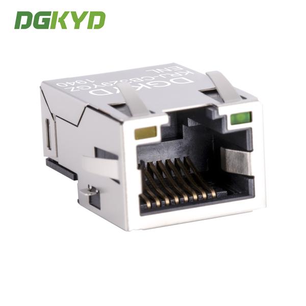 Quality SIngle Port Tab Up Gold Plate RJ45 Ethernet Connector SMD Cat6 Cable Rj45 Extra for sale
