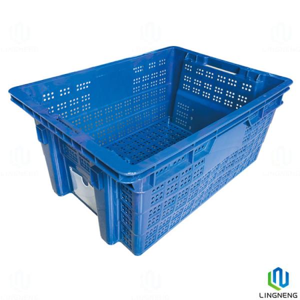 Quality Food Grade Plastic Fruit And Vegetable Crates Stackable Nestable for sale