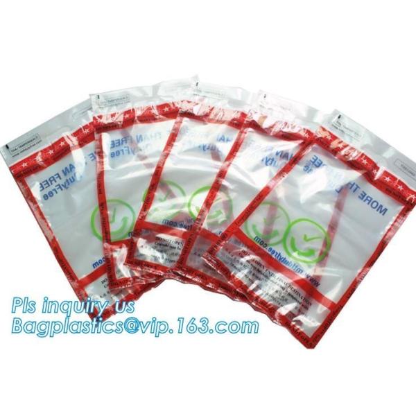 Quality Coin Bank Safety Deposit Security Bag / Evident Proof Plastic Coin Security Sealing Bag for sale