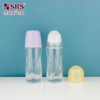 Quality BLPG-A 50ml Luxury Wholesale Transparent Radian Glass Roller Ball Bottle For Antiperspirant for sale