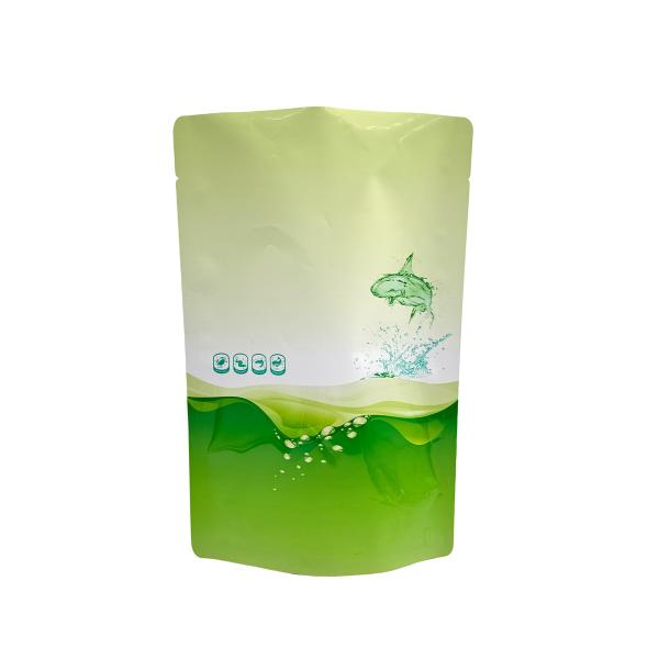 Quality Custom Design Aluminium Laminated Green Stand Up Pouch With High Barrier Property for sale