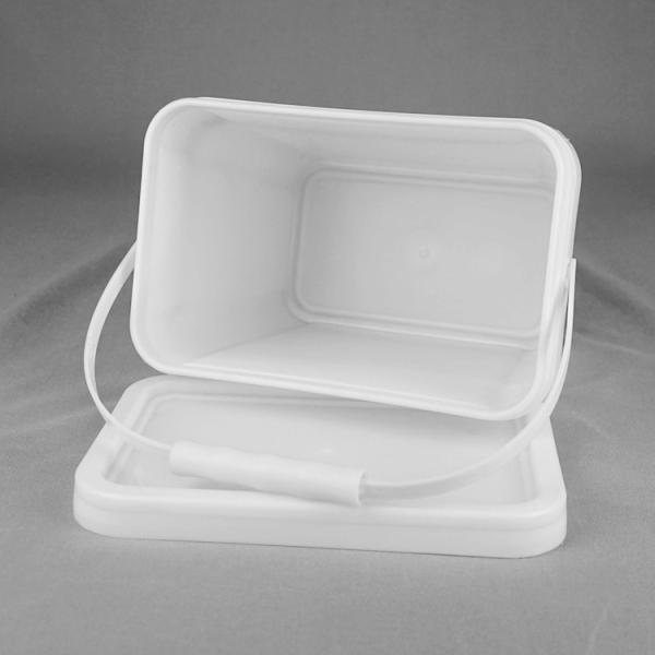 Quality 3.5L Rectangular Plastic Pail with Lid for sale