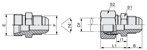 Hydraulic Jic Bite-Type Tube Fitting 75 Degree Cone Sealing 1cj/DJ 1cj-Rn/DJ-Rn