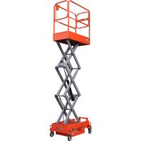 Quality Indoor Push Around Electric Small Scissor Lifts Platforms Single Person Mini for sale