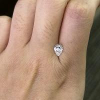Quality 0.82 Clarity F Color VS2 Clarity 2EX CVD Laboratory Grown Diamonds Pear Cut for sale