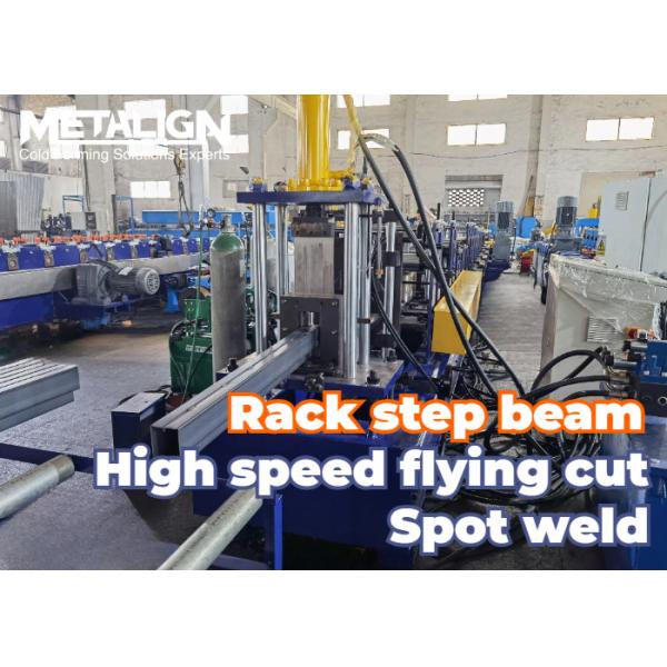 Quality Dual Side Movement Step Beam Rack Roll Forming Machine With Clean End Notching for sale