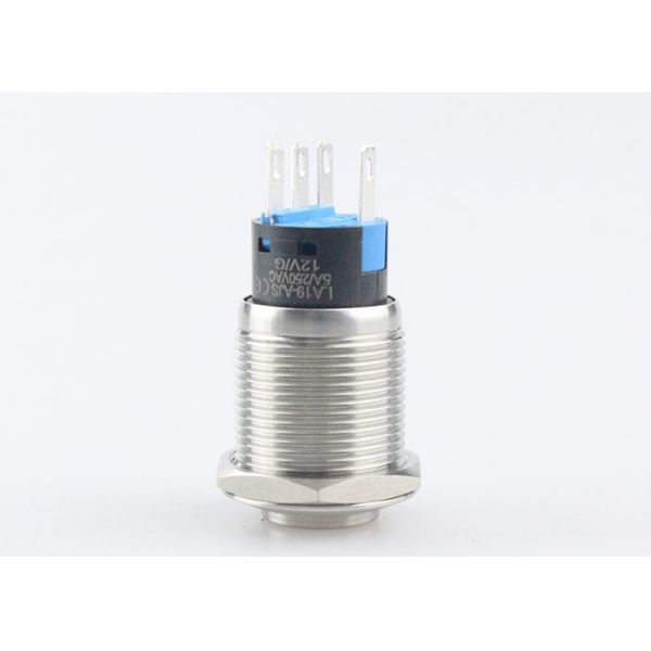 Quality 12V Ring LED Metal Push Button Momentary Power Switch IP67 High Round Head for sale