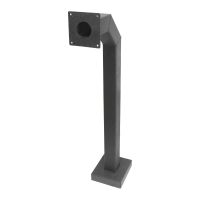 Quality Square 42" Gooseneck Pedestal Metal Fab Products Black Powder Coated for sale
