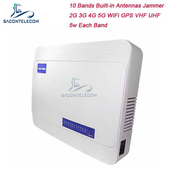 Quality AC220V 60m 5G Signal Jammer Blocker 10 Bands Hidden Antennas for sale