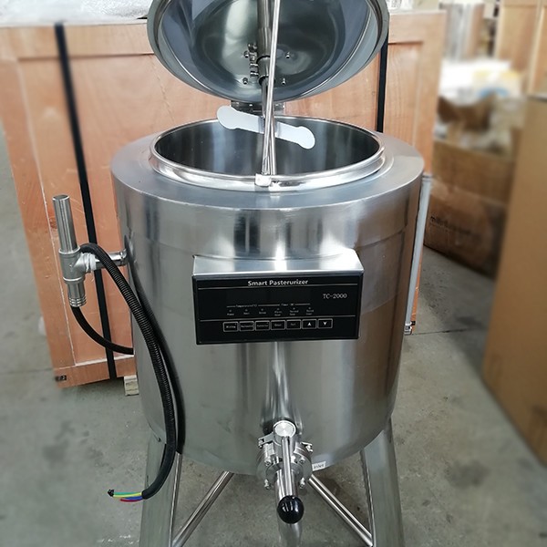 Quality Electric Heating 300L Small Milk Pasteurizer 1.5mm Thickness for sale