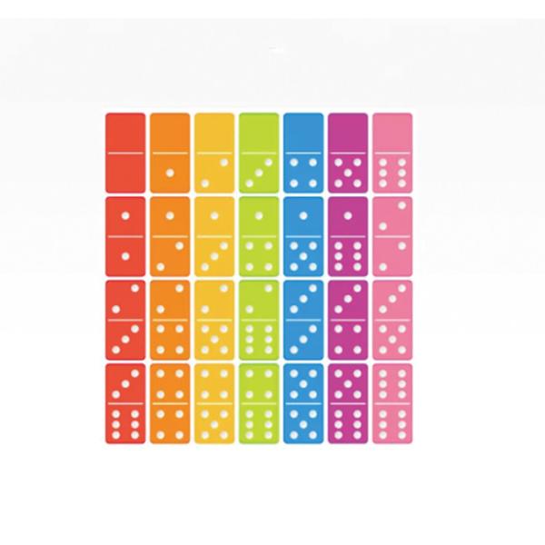 Quality 28 Pack Colored Acrylic Board Game Domino Blocks Play Set for sale