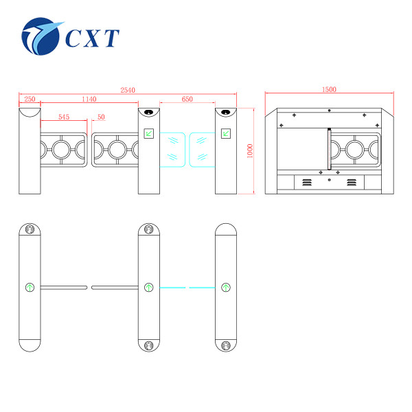 Quality Anti Tailgating Swing Barrier Gate Laser RFID With DFC Technology bw150 for sale
