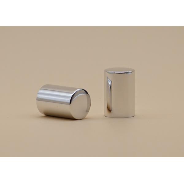Quality Silver Aluminum Perfume Bottle Caps Cylinder Shape PP Plastic Inner for sale